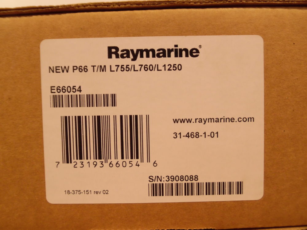 Raymarine P66 Transducer DST w/ Bracket T/M L755/L760/L1250 NEW OLD ...