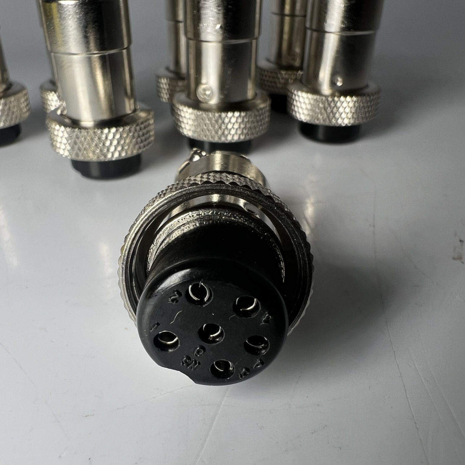 6 Pin 8 LOT Fuji Female Cut-Off Plugs Connector f/CB HAM Radio Old ...