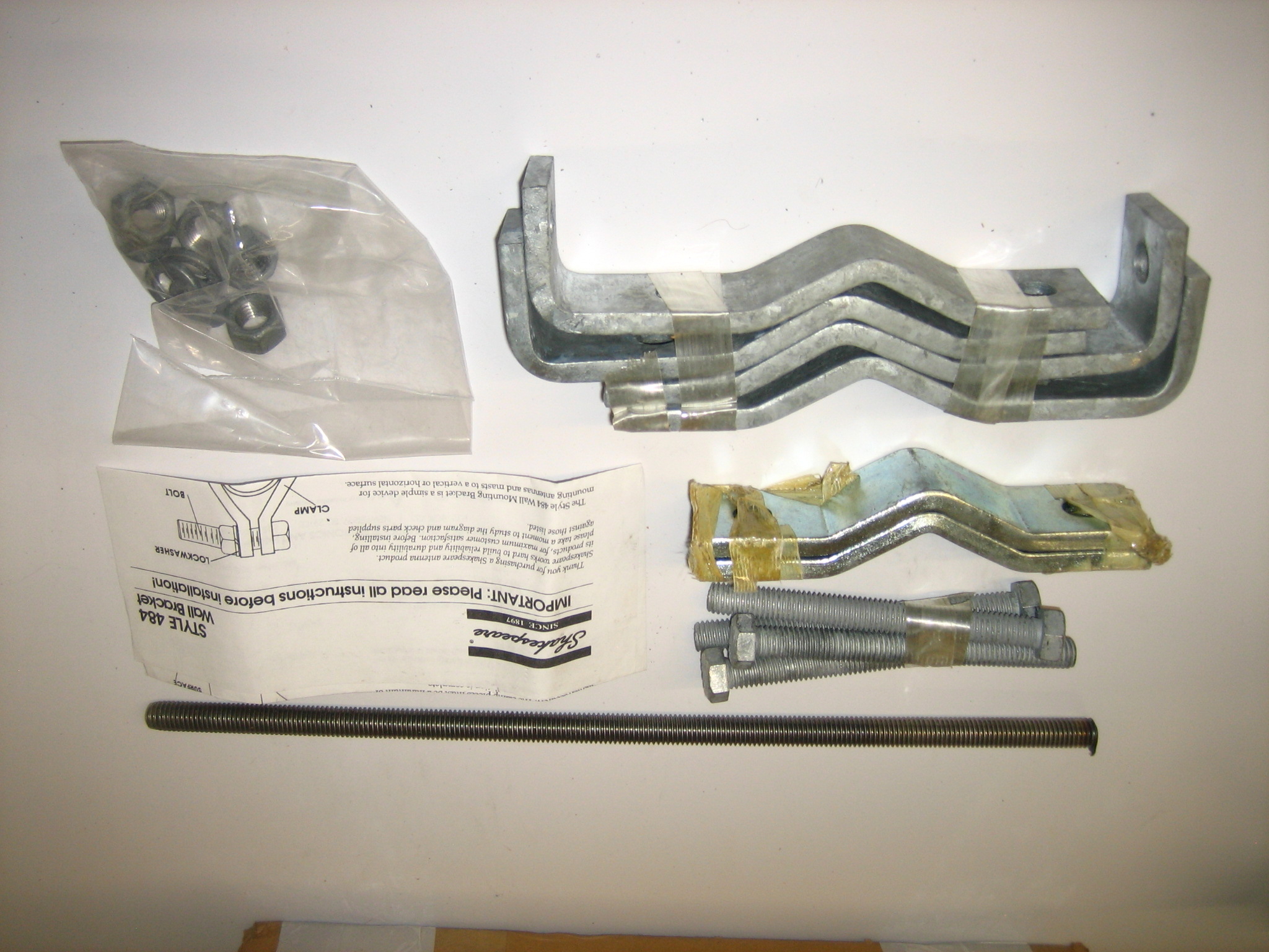 Shakespeare 484 Galvanized Wall Mount Clamp for 476 Antenna - *NEW Open ...
